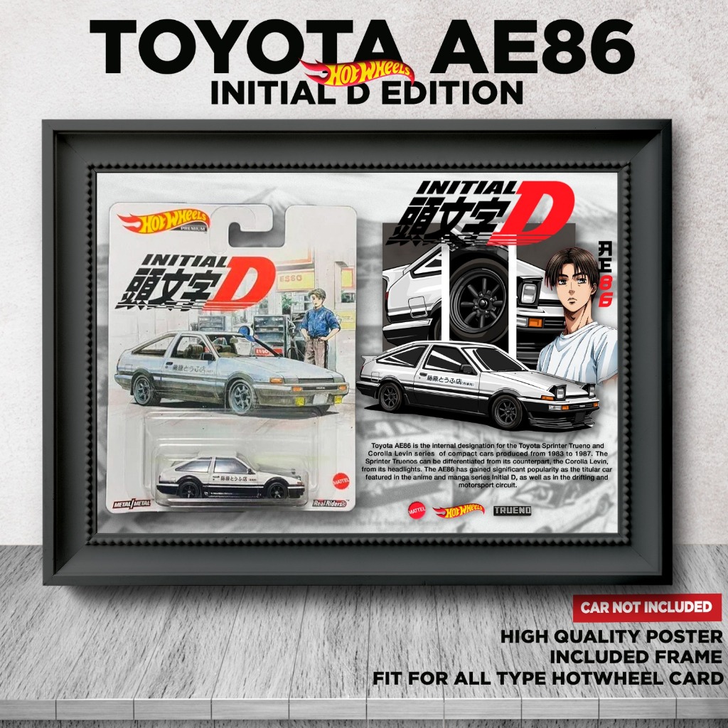 Frame Hotwheels Toyota AE86 Initial D Poster With Frame | Shopee Singapore