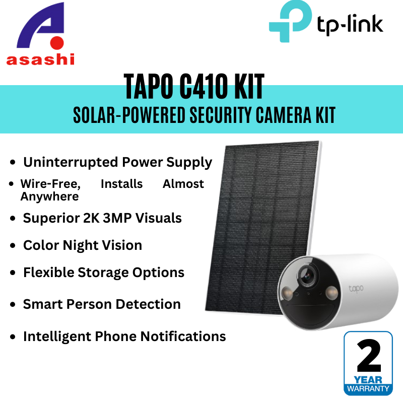 TP-Link Tapo C410 Kit Solar-Powered Security Camera Kit (Tapo C410 ...