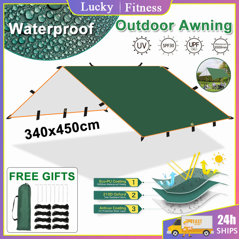 Ultralight Weight Flysheet Waterproof Groundsheet Camping Tarp Shelter ...