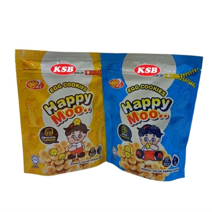 【90g】Win2 Happy Moo Egg Cookies Flavour/Milk Flavour | Shopee Singapore