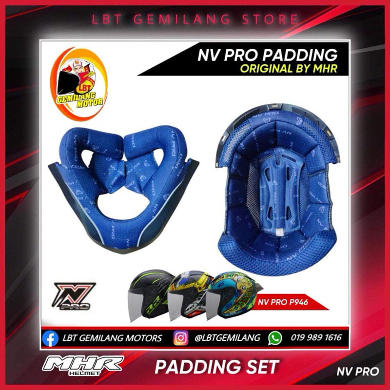MHR Helmet NV PRO [PADDING SET] By MHR | Shopee Singapore
