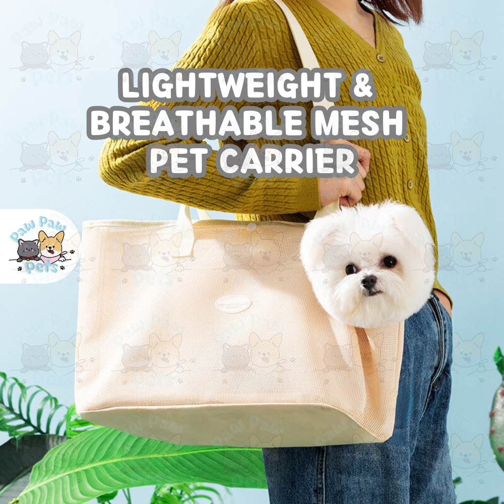 Lightweight & Breathable Mesh Pet Cat & Dog Carrier Bag | Beg Kucing ...