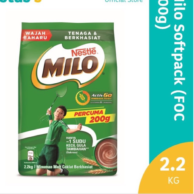 Milo Softpack (2kg) [Free Of Charge 200g] | Shopee Singapore