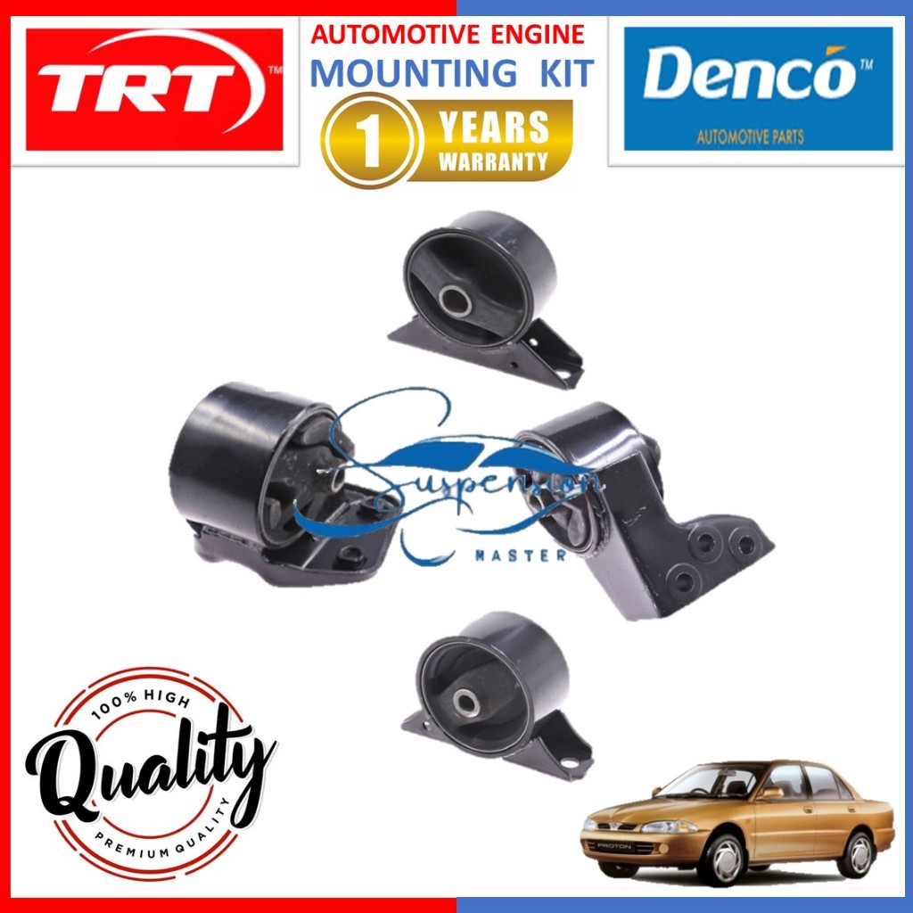 4 IN 1 SET TRT DENCO(RANDOM)BRAND ENGINE MOUNTING -PROTON WIRA 1.3 1.5 ...