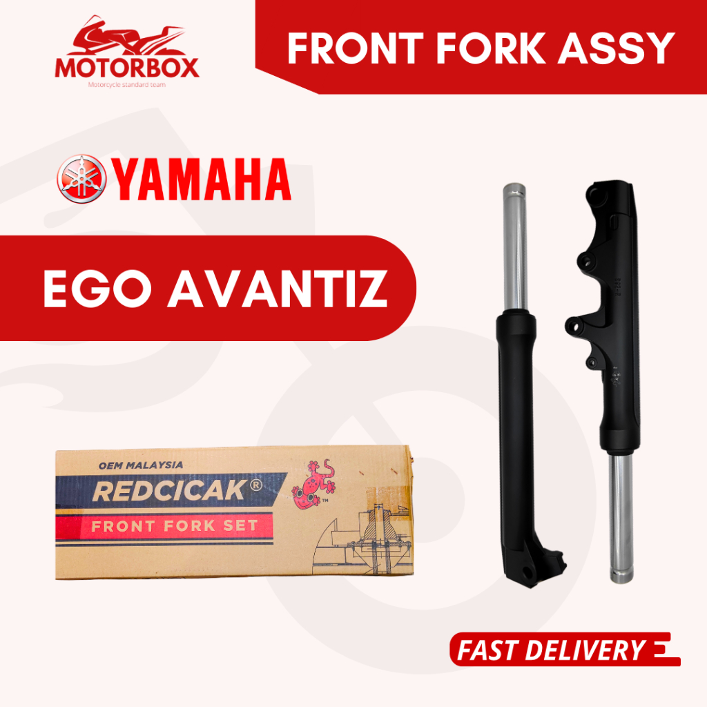 100% RED CICAK FRONT FORK ASSY EGO AVANTIZ 125 - [ AVANTIZ SAHAJA ] FORK DEPAN ABSORBER | Shopee ...