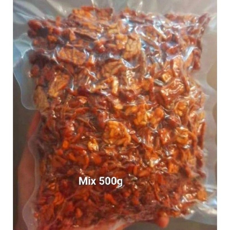 Sambal Bilis Mix (tempe + Beans) Crispy Crispy sambal + peanuts + dried ...