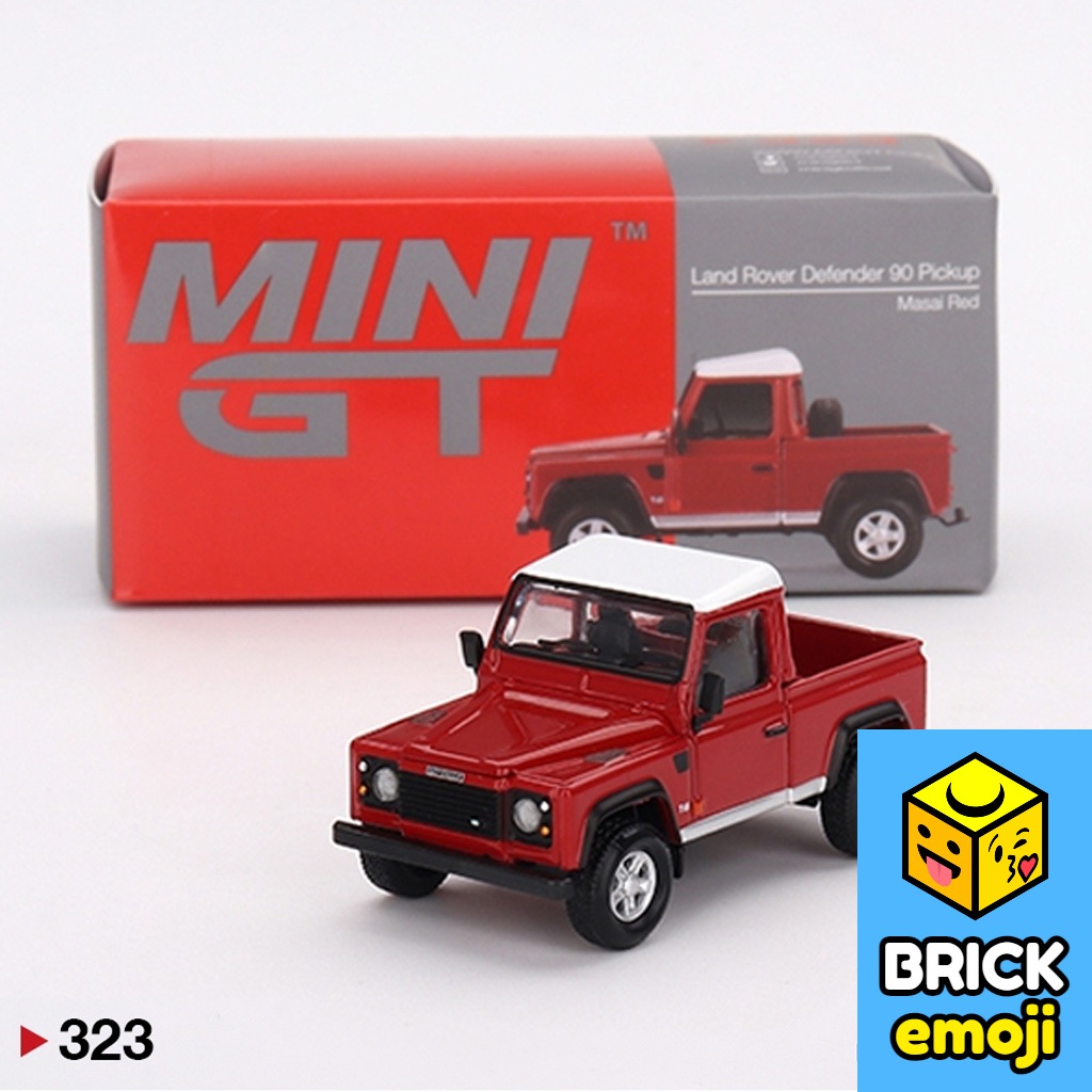 Mini GT 323 Land Rover Defender 90 Pickup Masai Red 1/64 | Shopee Singapore