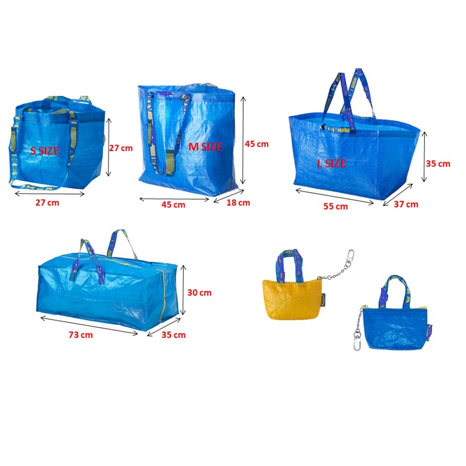 IKEA Blue Bag Laundry Carrier Recycle Reusable Beg Biru Ikea | Shopee ...