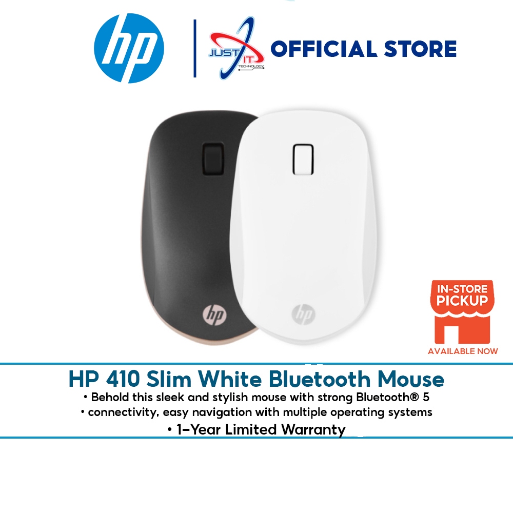 HP 410 Slim Bluetooth Mouse - Silver/White | Shopee Singapore
