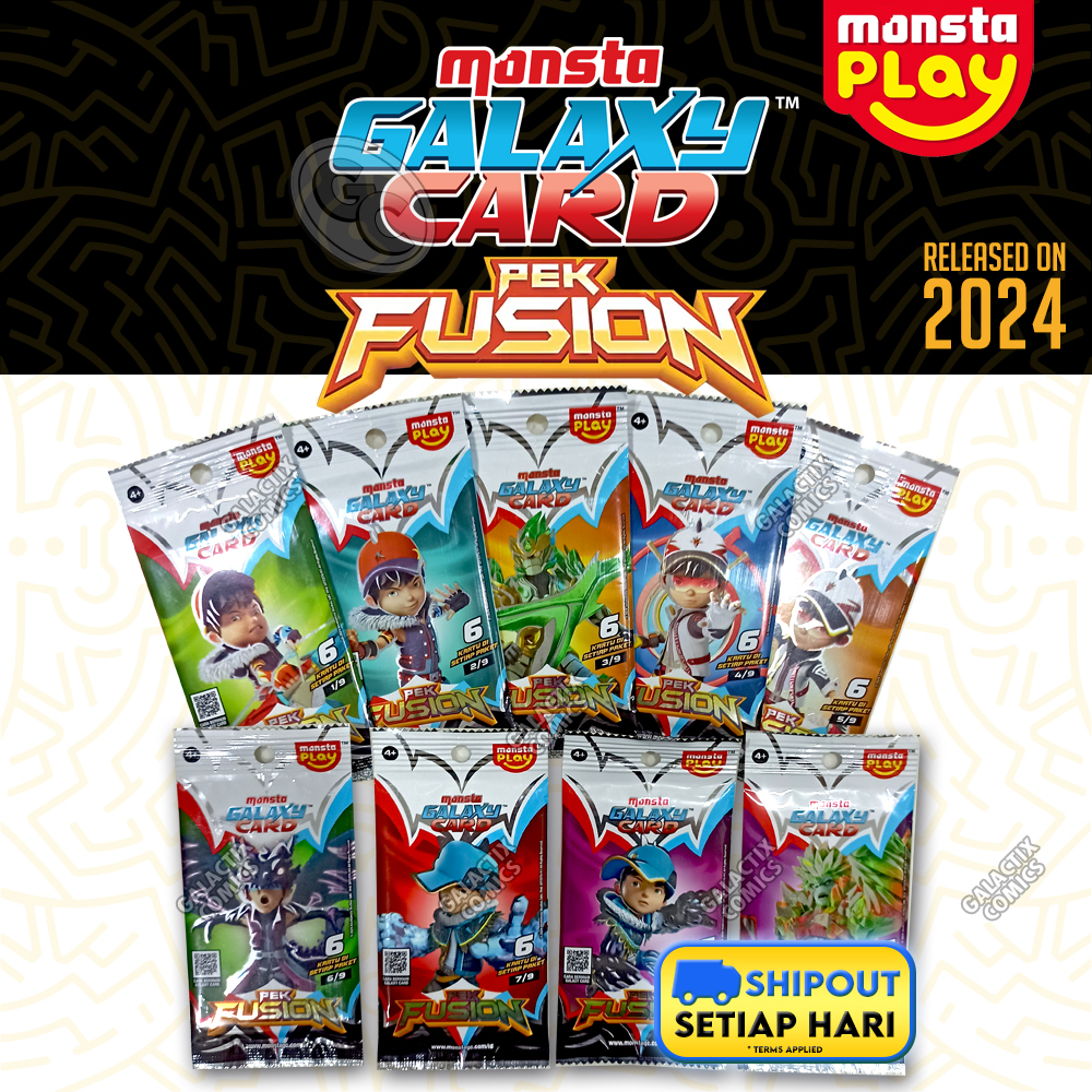 BoBoiBoy Galaxy Card Kad Pek Fusion 2024 (Full Set) | Shopee Singapore