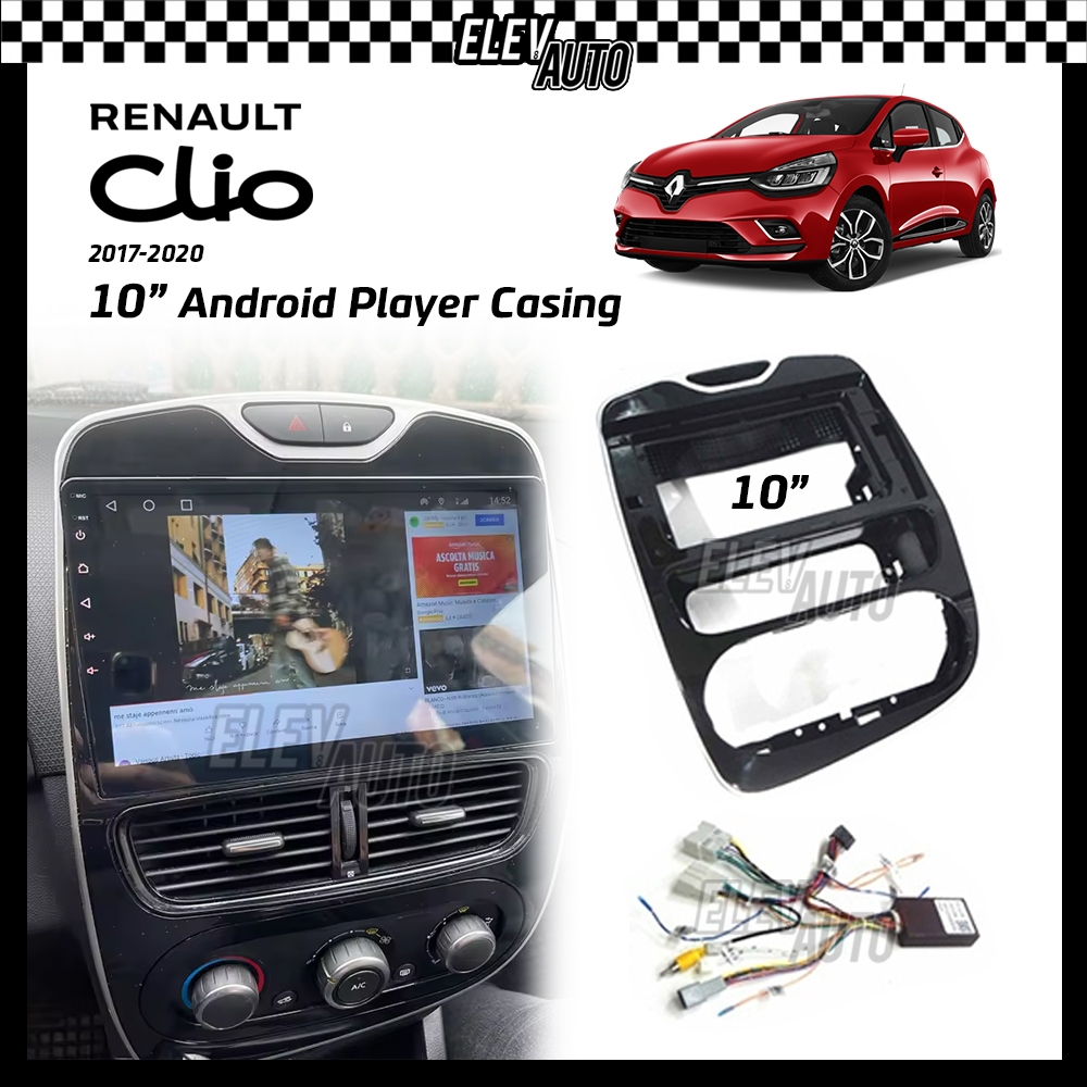 Renault Clio 2017-2020 10" Android Player Casing Installation Dash Kit ...