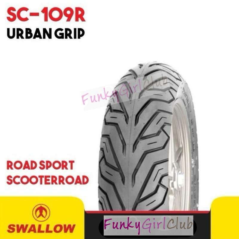 SC109 SWALLOW URBAN GRIP 100/80-14 , 110/80-14 , 70/90-14 , 160/60-15 TAYAR TUBELESS TYRE VARIO ...