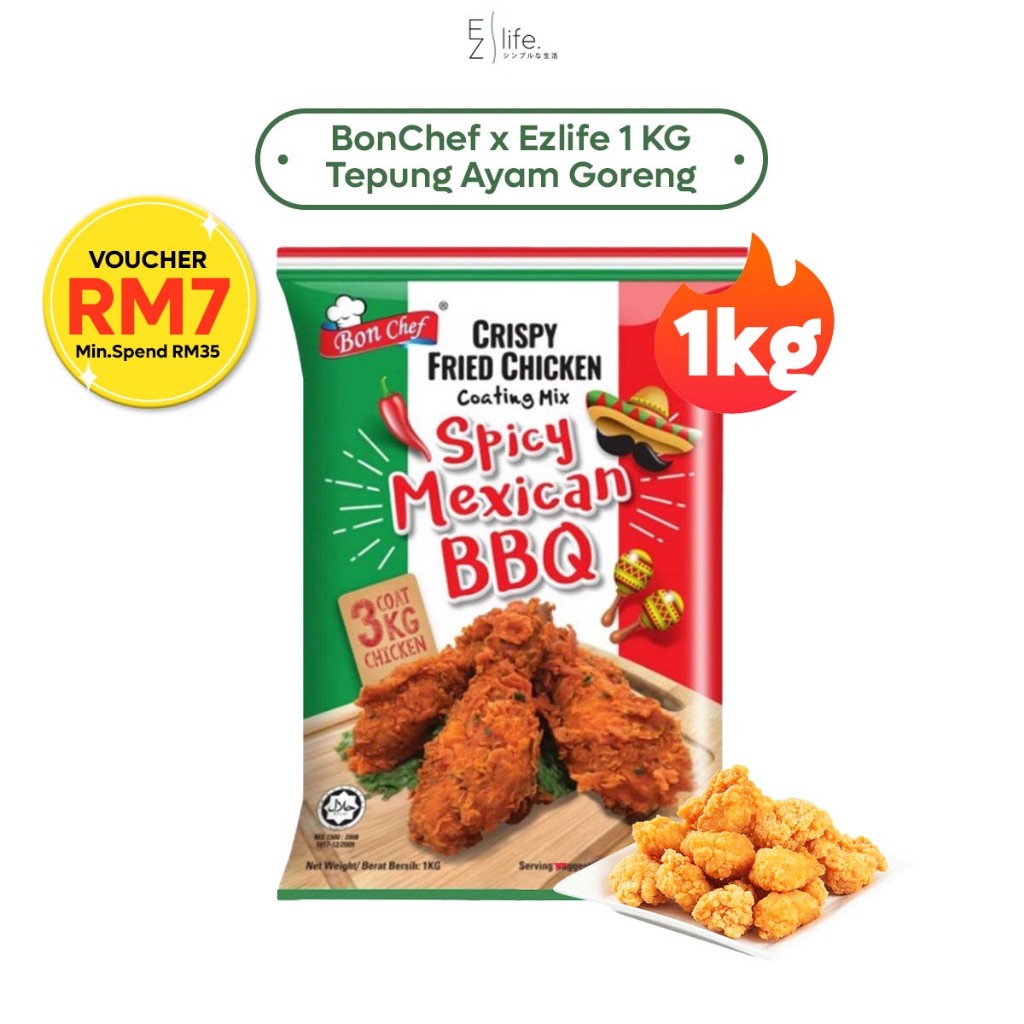 BonChef x Ezlife 1 KG Tepung Ayam Goreng Spicy Mexican BBQ RANGUP Bon ...