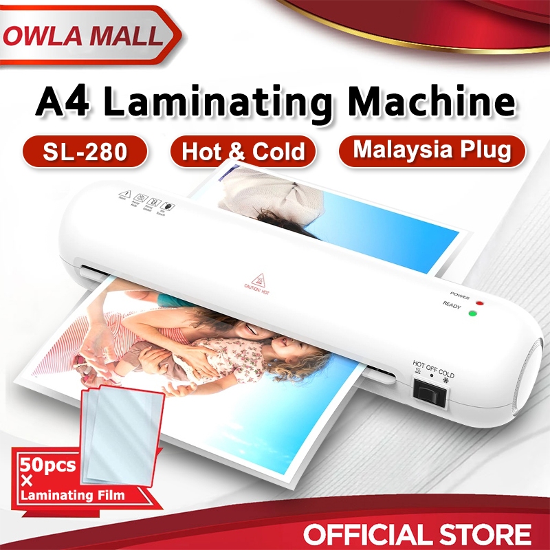 SL280 Laminator A4 Size Hot and Cold Laminating Machine School Office Supplies Mesin Laminate A4 ...