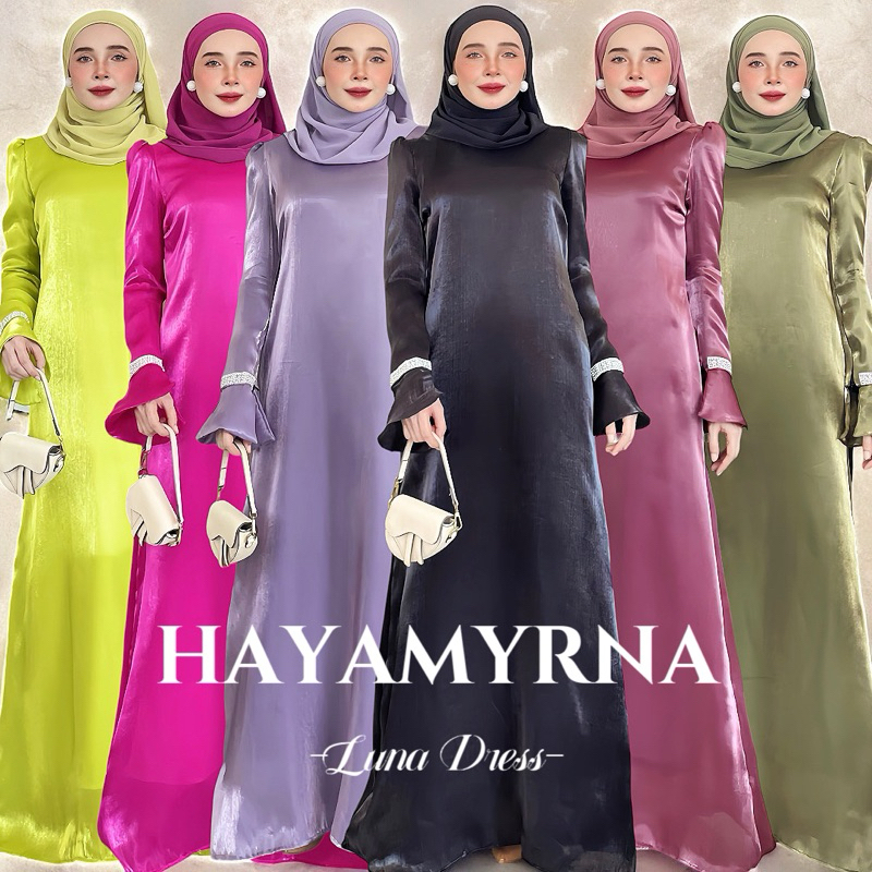 NEW DESIGN LUNA DRESS 6 COLOUR FULL LINING MATERIAL LIQUOR SHINING ...