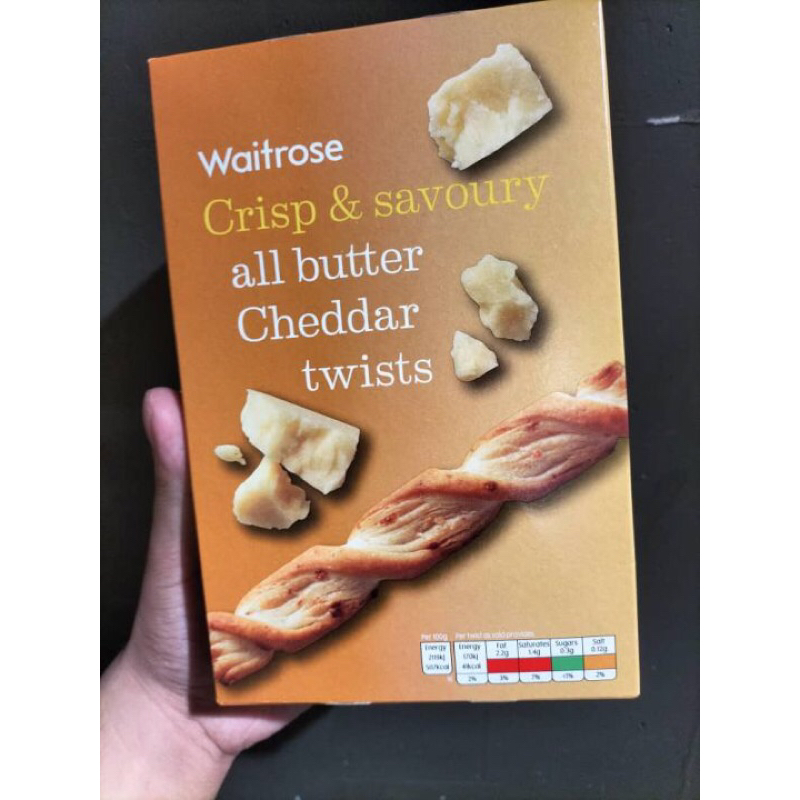 Waitrose Crisp & Savoury All Butter Cheddar Twist 125gram | Shopee ...