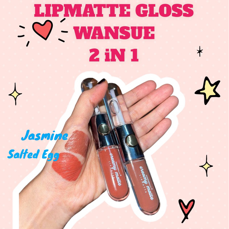 Wansue Lipmatte Duo Set 4ml (Jasmine & Salted Egg) | Shopee Singapore