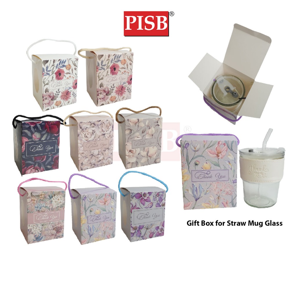 2125(10Pcs/Pkt) Botanic Box Goodies Box Doorgift Box Straw Mug Glass ...