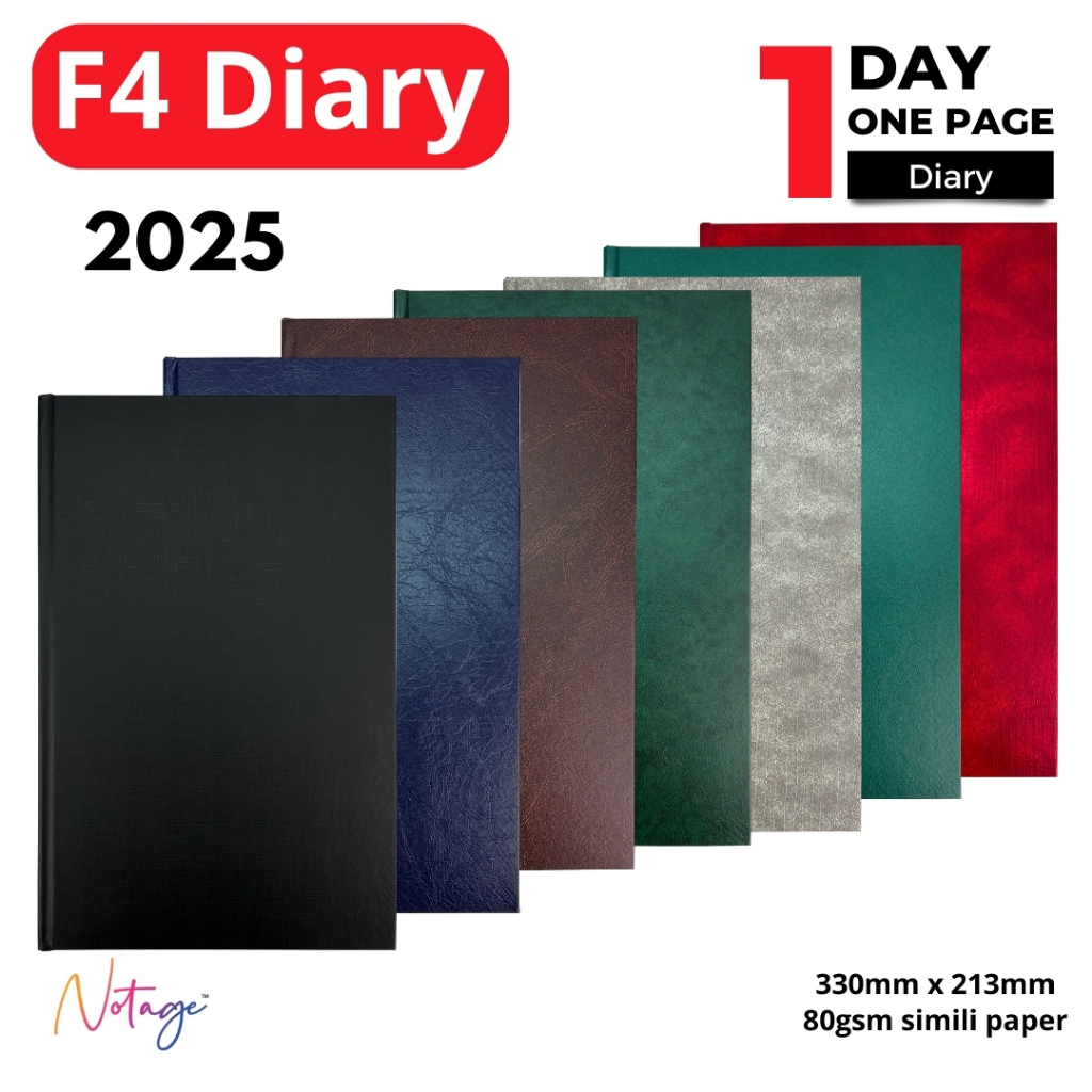 F4 Diary 2025 1 day 1 Page Diary with daily assignment list BPB Hard ...