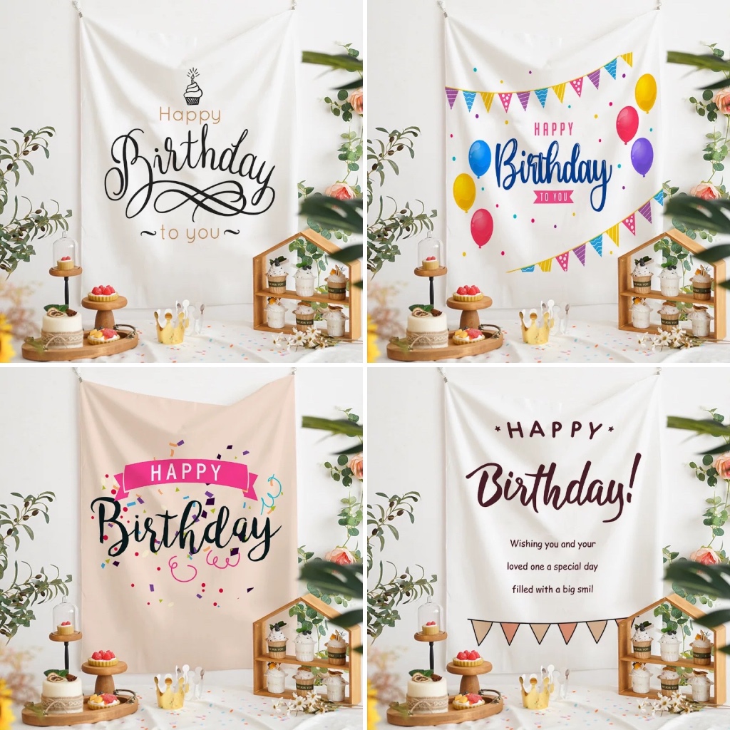 INS Style Theme Happy Birthday Happy 100Days Poster Banner Background ...