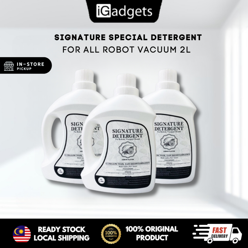 2L Signature Detergent For Robot Vacuum Cleaner Ultra-Low Foam Easy ...