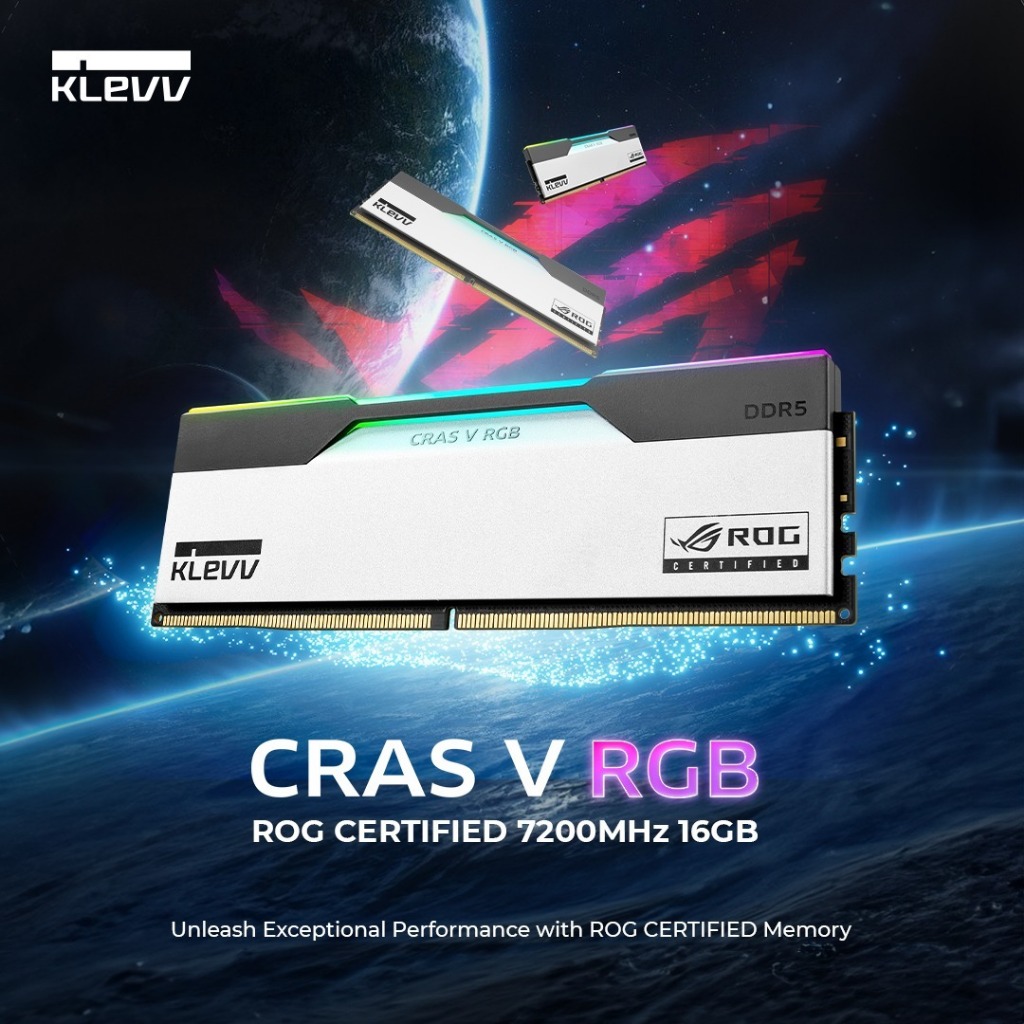KLEVV Cras V RGB ROG Certified 7200MHz DDR5 Gaming Memory RAM | Shopee ...