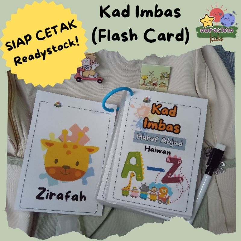 [NK Printed] Kad Imbas & Surih Huruf Abjad ABC tema Haiwan/ Tracing ...