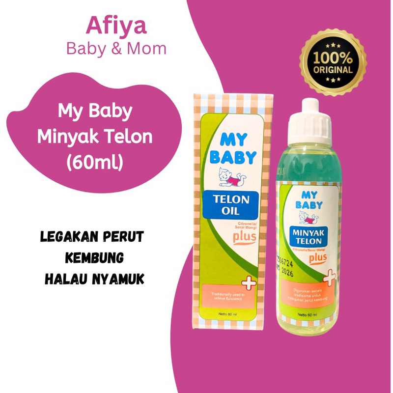 My Baby Baby Oil Telon Plus Citronella Oil 60ml | Shopee Singapore