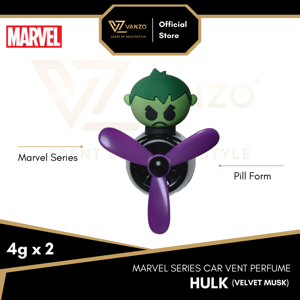 VANZO Marvel Series Car Vent Perfume 4g x 2 (Hulk) | Shopee Singapore