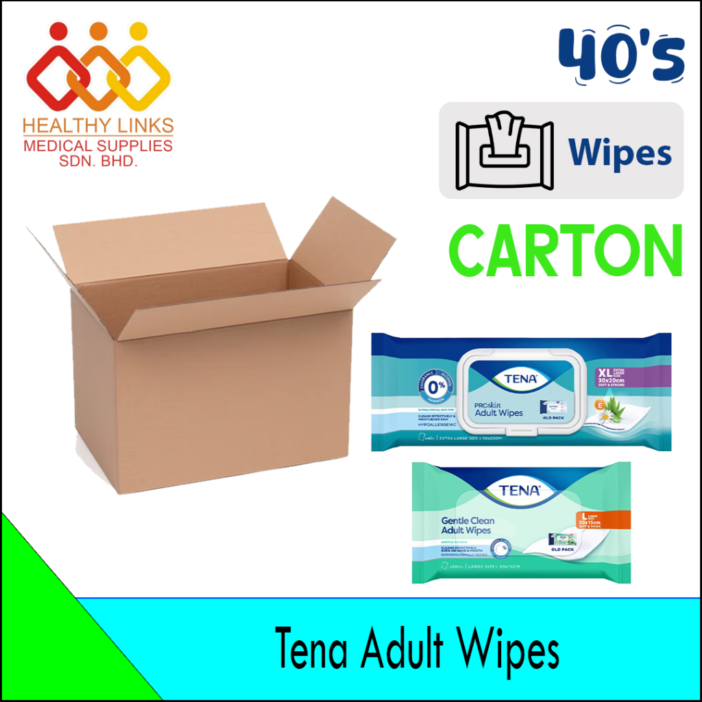 Tena ProSkin Adult Wipes (1 Carton 12 Packs) / Tena Gentle Clean Adult ...