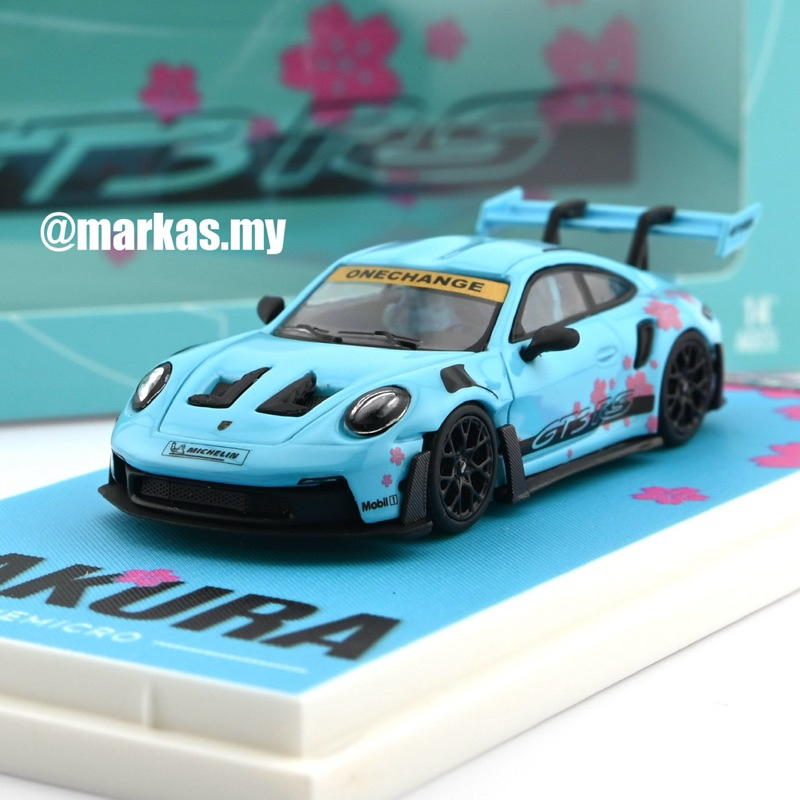 TIME MICRO 1/64 PORSCHE 992 GT3 RS SAKURA TIFFANY BLUE | Shopee Singapore
