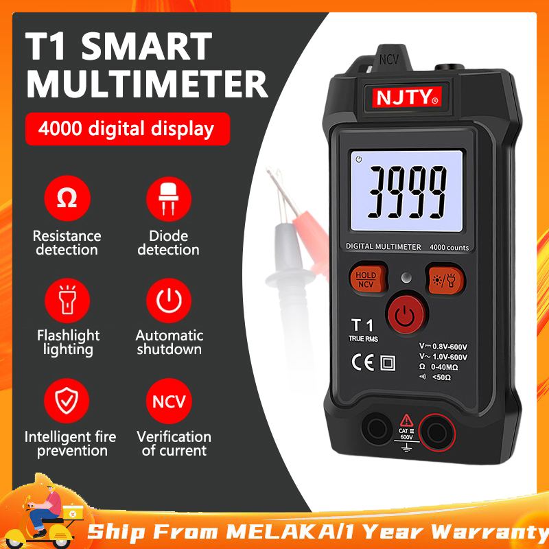 Digital Multimeter Mini Intelligent Automatic Multimeter LCD Volt Meter ...