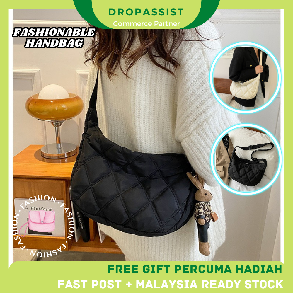 DROPASSIST 1775 Large Casual Canvas Shoulder Women Dumpling Bag Student ...