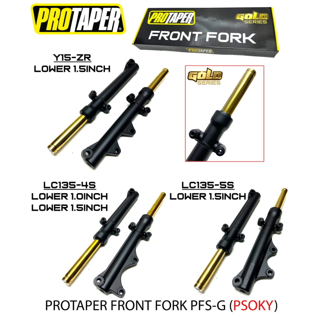 PROTAPER FRONT FORK (BATANG EMAS) 1.0 INCHES 1.5 INCHES LOWERED Y15 ...