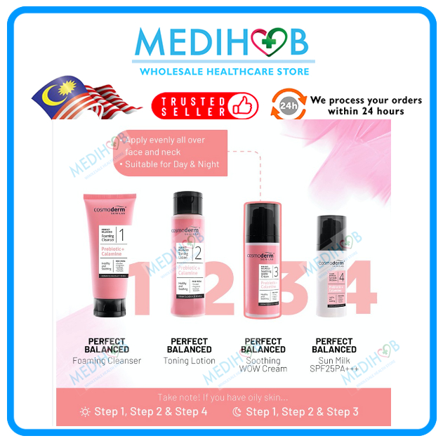 COSMODERM PERFECT BALANCE PREBIOTIC+ CALAMINE (4 TYPES) (2025) | Shopee ...