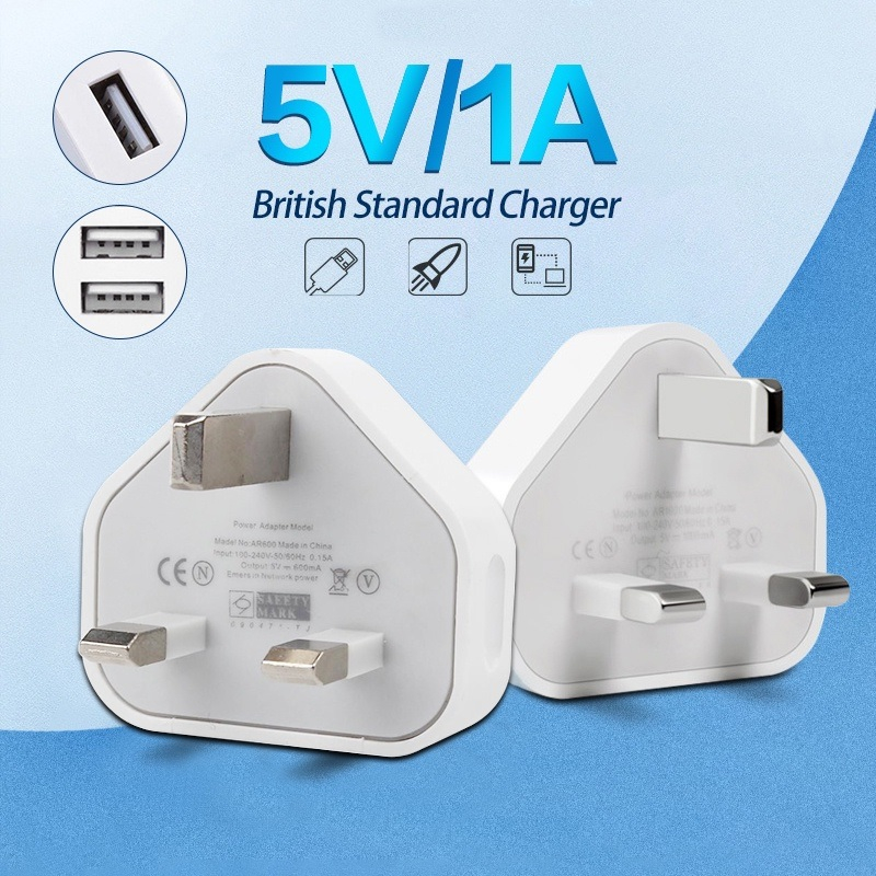 Fast Charger USB Adapter Fast Charging Travel Adapter UK 3 Pin Plug ...