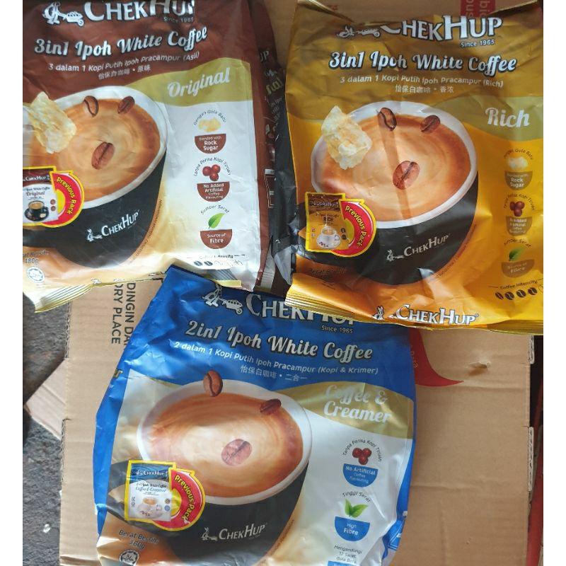 Chek Hup Ipoh White Coffee 2in1/3in1/rich/kopi tarik/kopi cham | Shopee ...