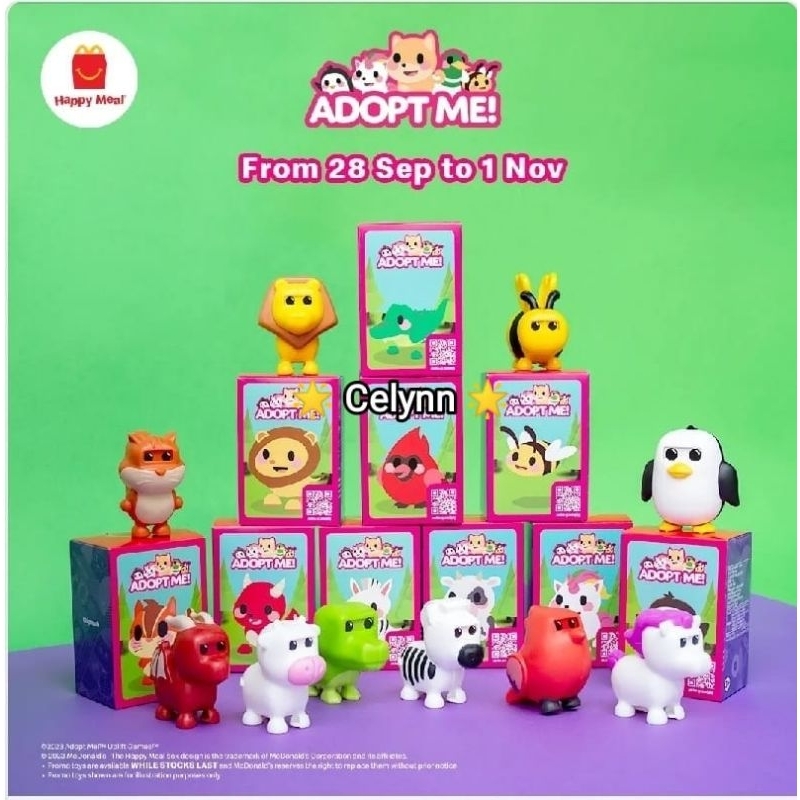 Mcdonald's Mcdonalds Mcd Mekdi Happy Meal Toy Adopt Me Roblox Make A Pet 2023 | Shopee Singapore