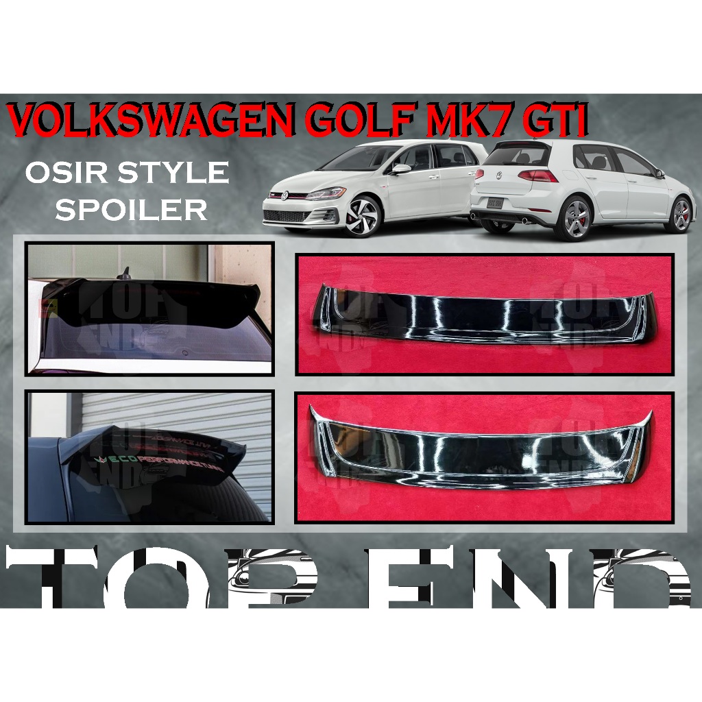 VOLKSWAGEN GOLF MK7 MK7.5 GTI R TSI RLINE OSIR REAR ROOF SPOILER VW ...