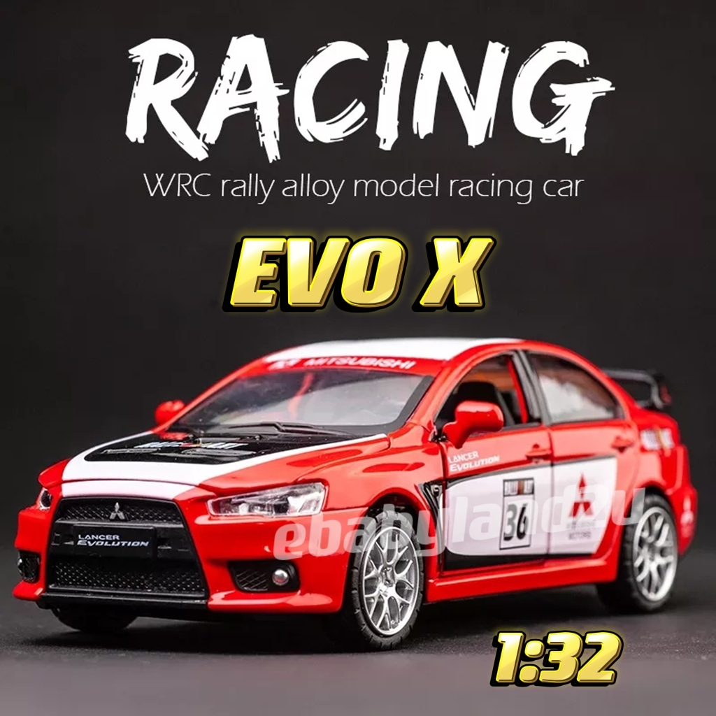 Die Cast Evo Lancer 10 WRC Evo 10 Edition Pull Back With Lights And ...