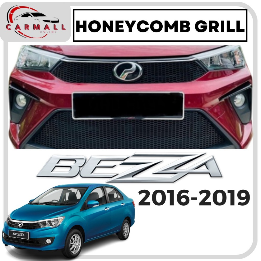 Perodua Bezza 2016-2019 Cut Honeycomb Grill Full Set Top Bottom ...