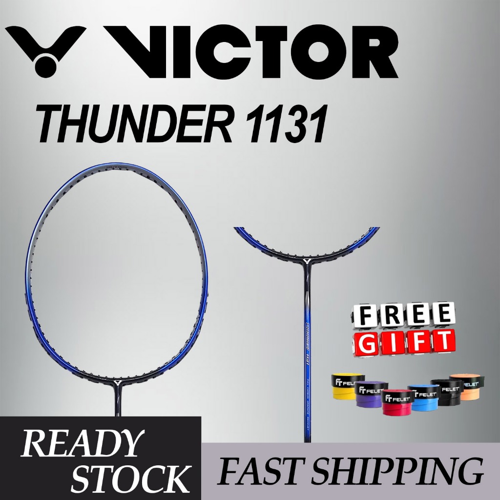 Victor Thunder 1131 4U 82Gram 30lbs Racket Badminton Racket | Shopee ...