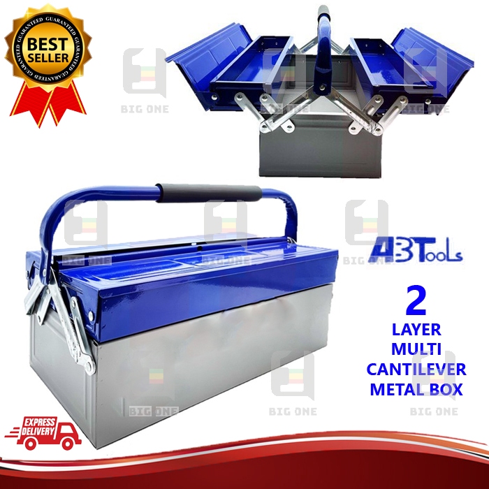 ABTOOLS 1920 2 LAYER METAL CANTILEVER TOOL BOX KOTAK BESI HAND TOOL ...