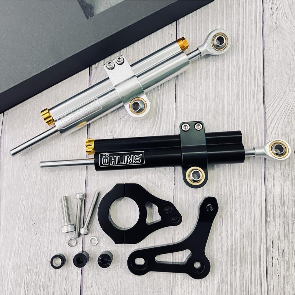 XMAX V1 V2 OHLINS STEERING DAMPER ANTI TANK SLAMP 68MM BLACK SILVER ...
