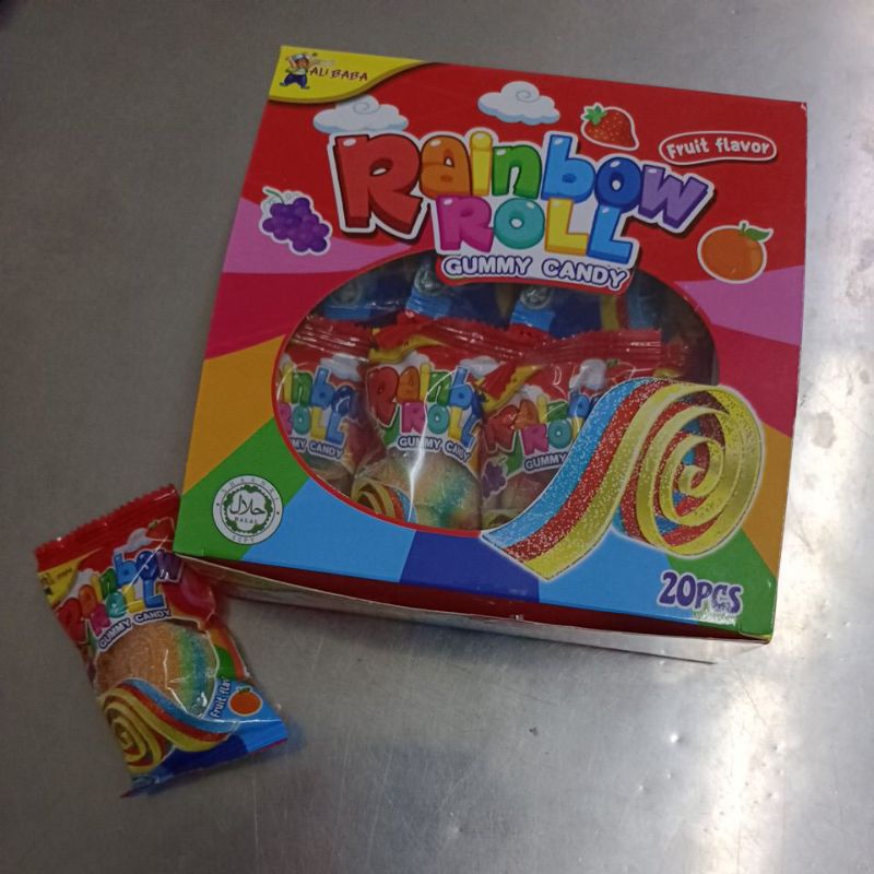 Alibaba Rainbow Roll Candy 20pcs Fruit Flavour | Shopee Singapore