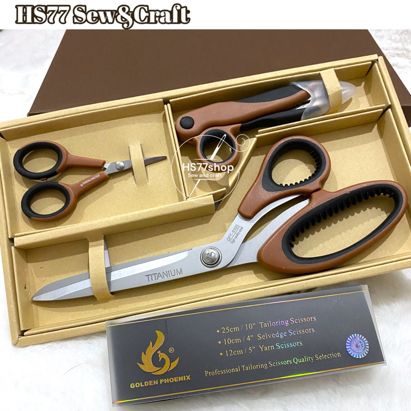 [1 Set/ 3 in 1 box] Gunting Tailor/ Gunting Kain Jahit/Gunting Benang ...