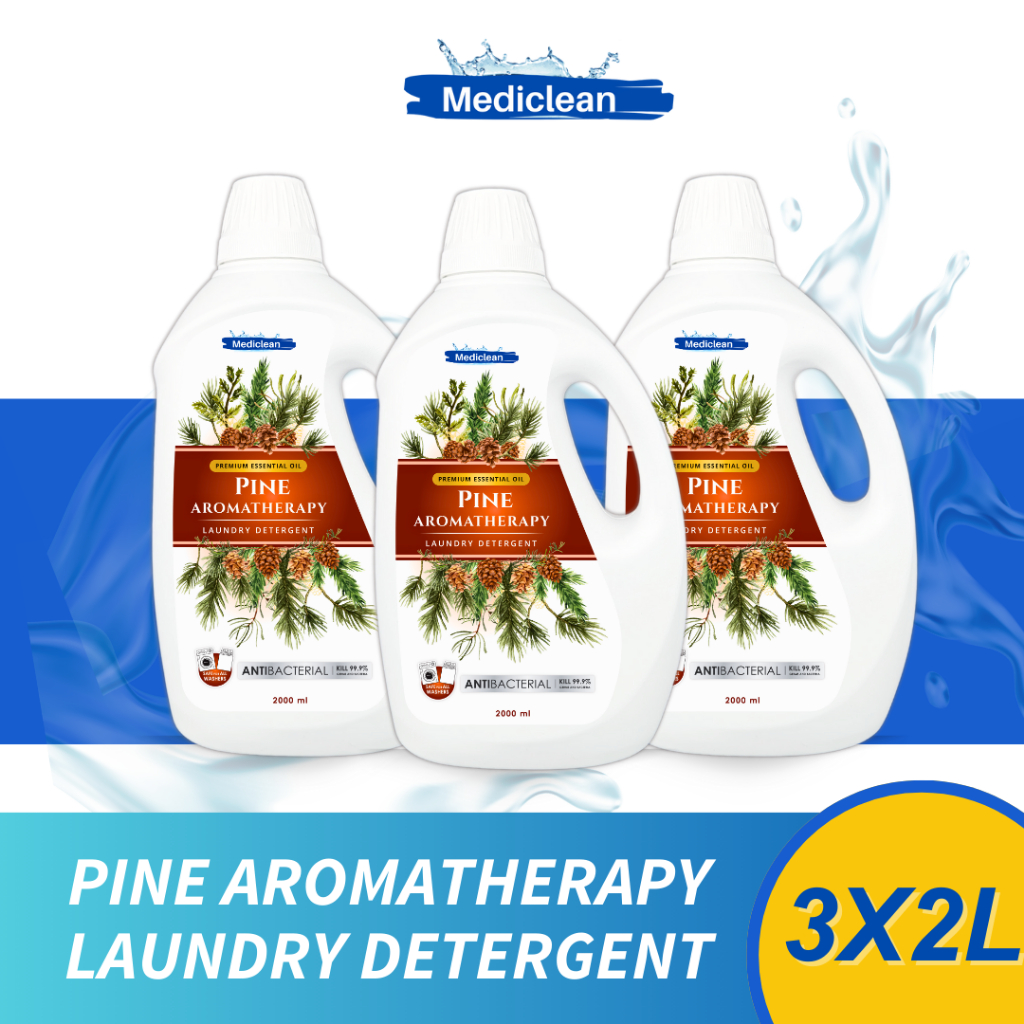 Mediclean Pine Antibacterial Laundry Detergent 2000ml X 3 Unit Bundle ...
