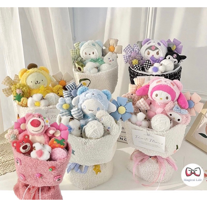 Korean Style Graduation Bouquet Kuromi Melody Pooh Lotso Hello Kitty ...