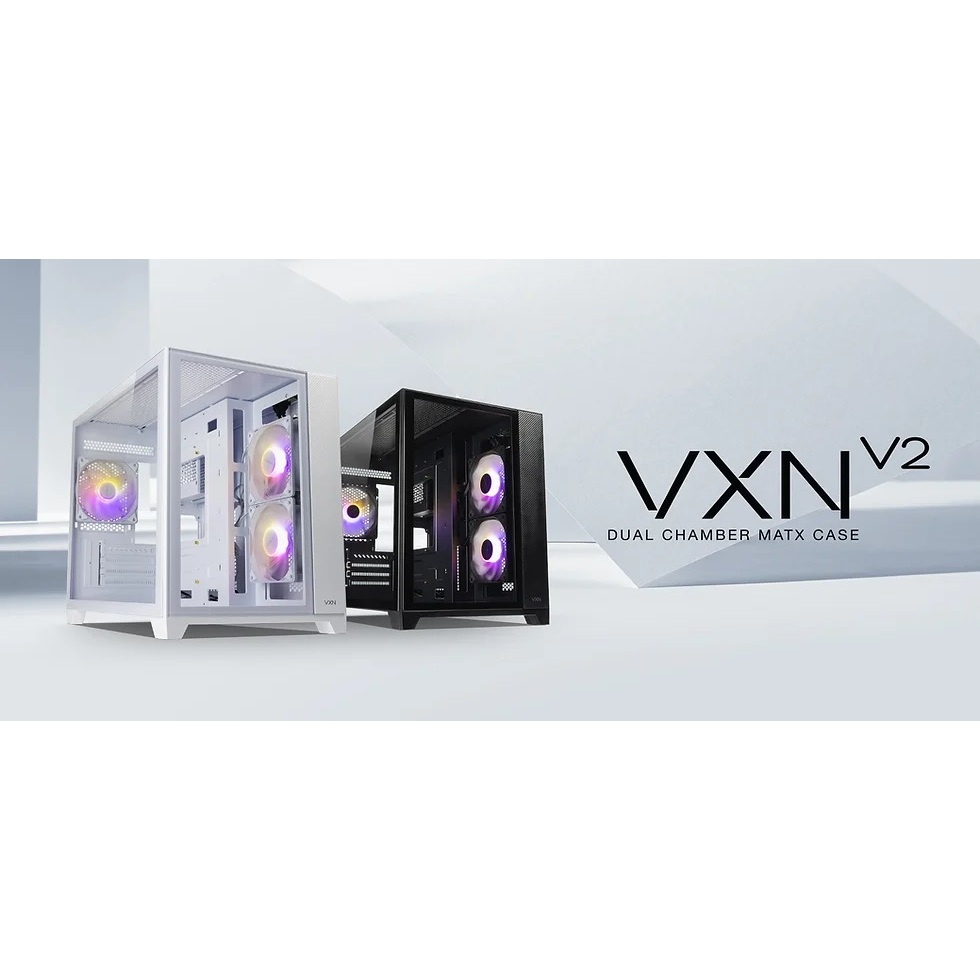 Tecware VXN V2 ARGB Dual Chamber MATX CASE | Shopee Singapore