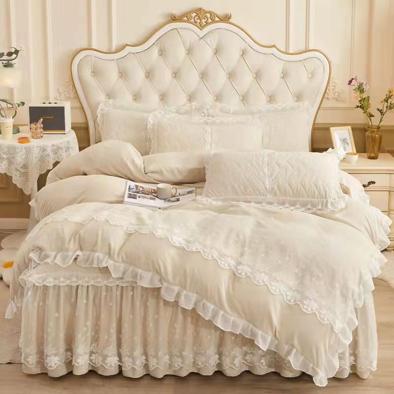5 IN 1 Set Cadar Ropol Queen/King Size cotton Bedskirts quilted Cadar ...
